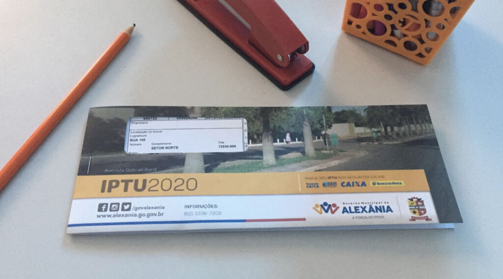 IPTU 2020 está disponível! - Prefeitura Municipal de Alexânia